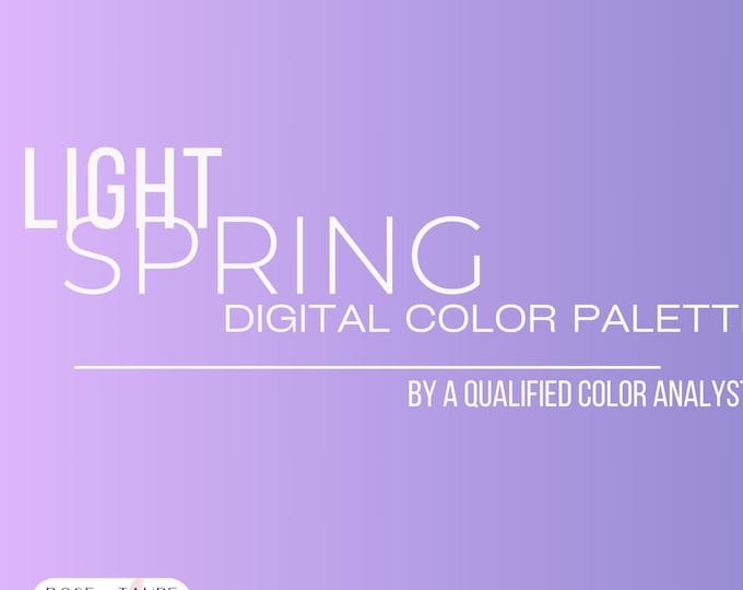 Light Spring Digital Color Palette - Color Analysis - Spring Color ...