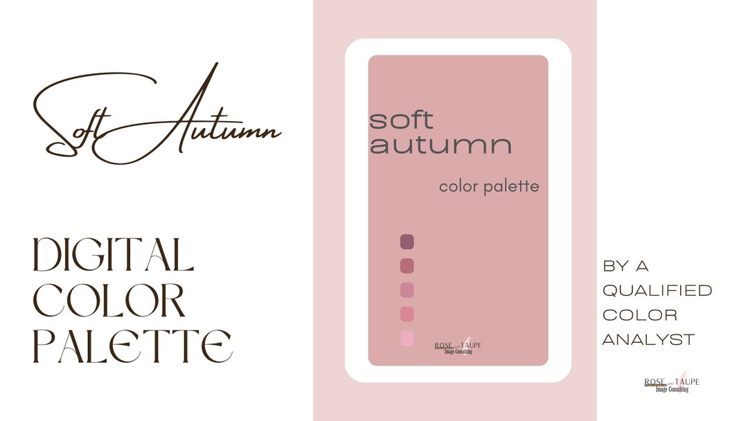 Soft Autumn Digital Color Palette Color Analysis Muted Autumn Color ...