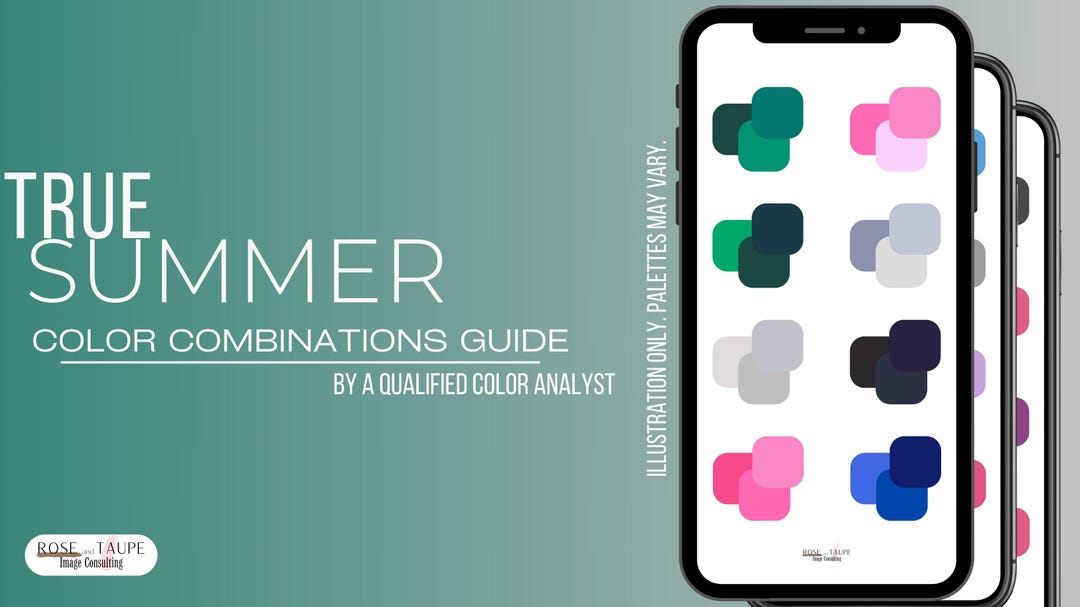 True Summer Color Combinations Guide: Color Analysis (PDF Download) - Etsy
