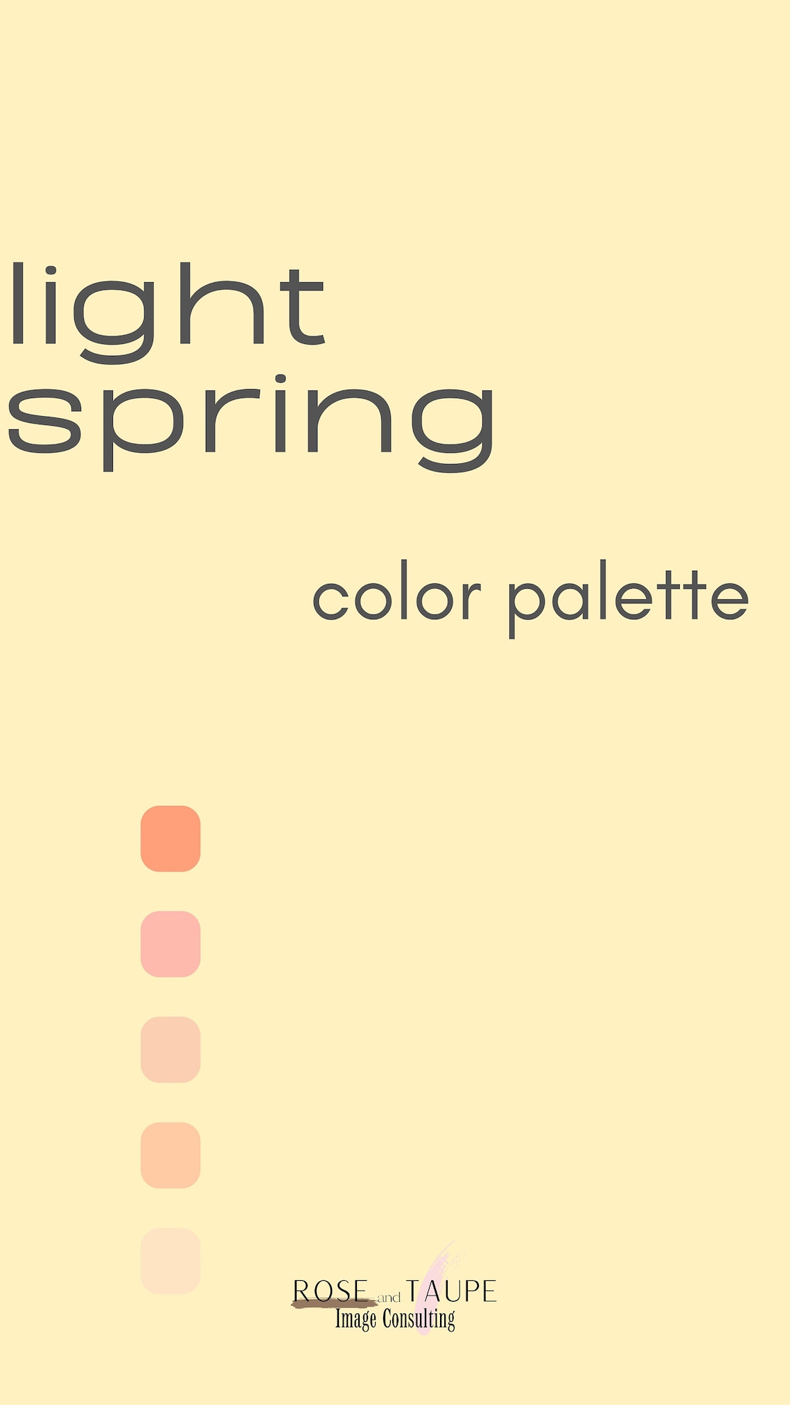 Light Spring Digital Color Palette Color Analysis Spring Color Swatch ...
