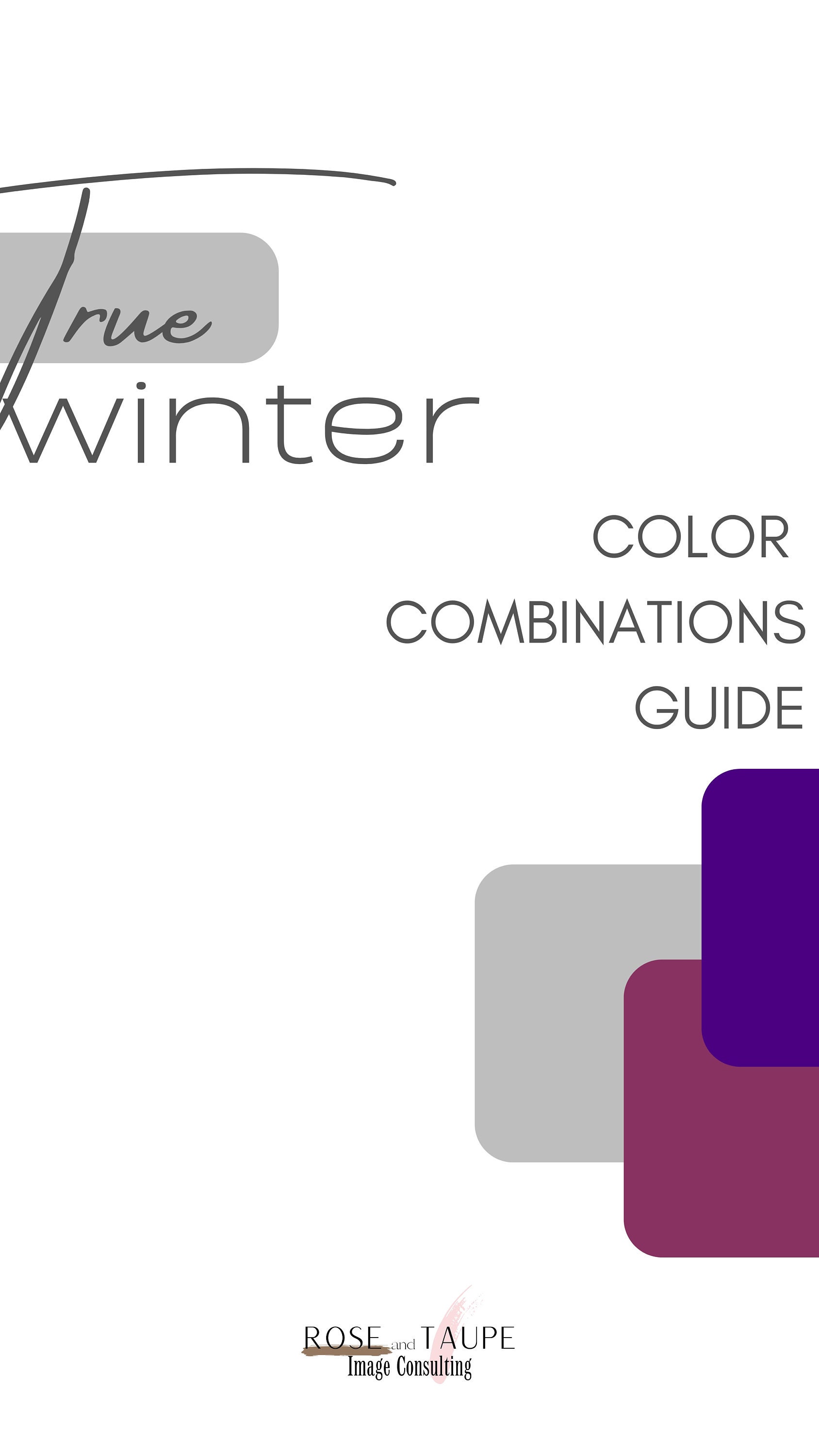 True Winter Color Combinations Guide Color Analysis Cool Winter Color ...