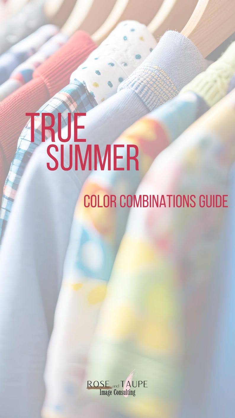 True Summer Color Combinations Guide: Color Analysis (PDF Download) - Etsy
