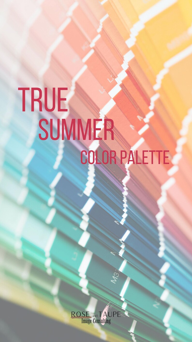 True Summer Digital Color Palette - Color Analysis - Cool Summer Color ...