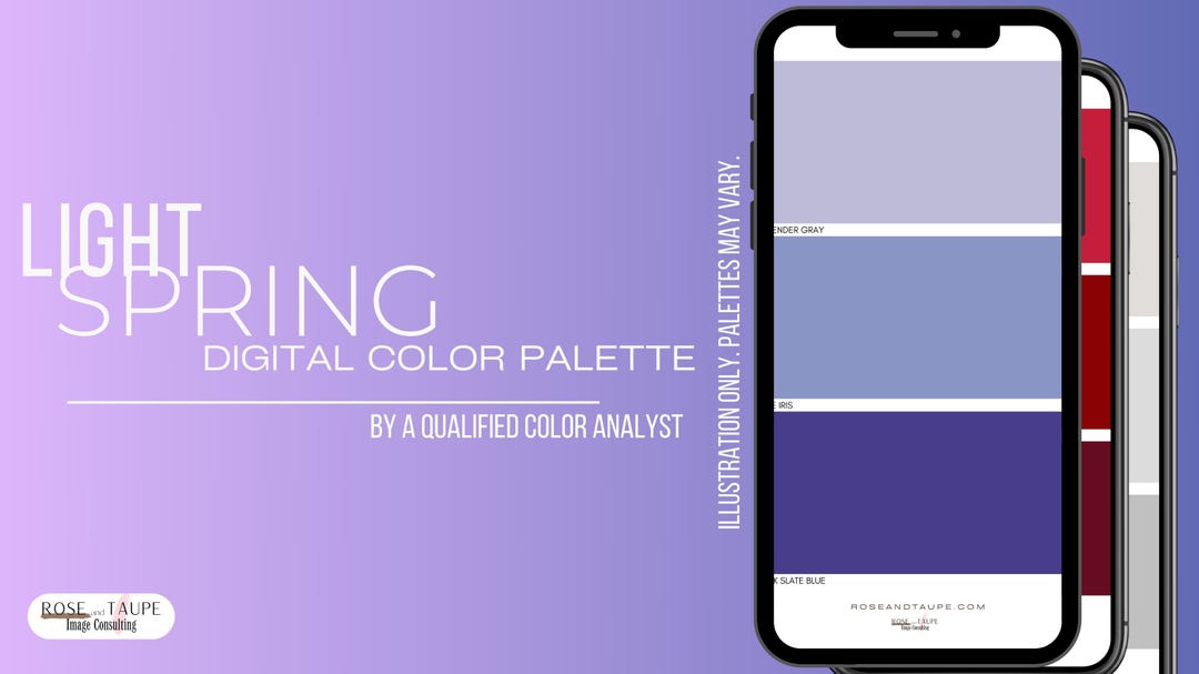 Light Spring Digital Color Palette - Color Analysis - Spring Color ...