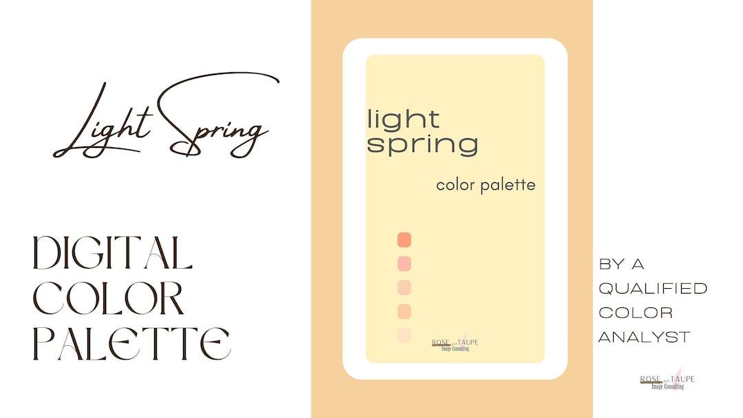 Light Spring Digital Color Palette Color Analysis Spring Color Swatch ...