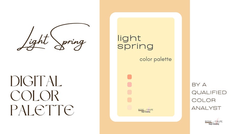 Light Spring Digital Color Palette Color Analysis Spring Color Swatch ...