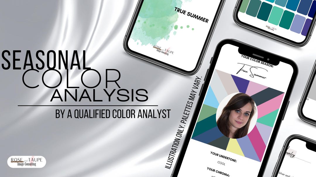 Personalized Seasonal Color Analysis: Virtual Color Palette (silver Package) - Etsy