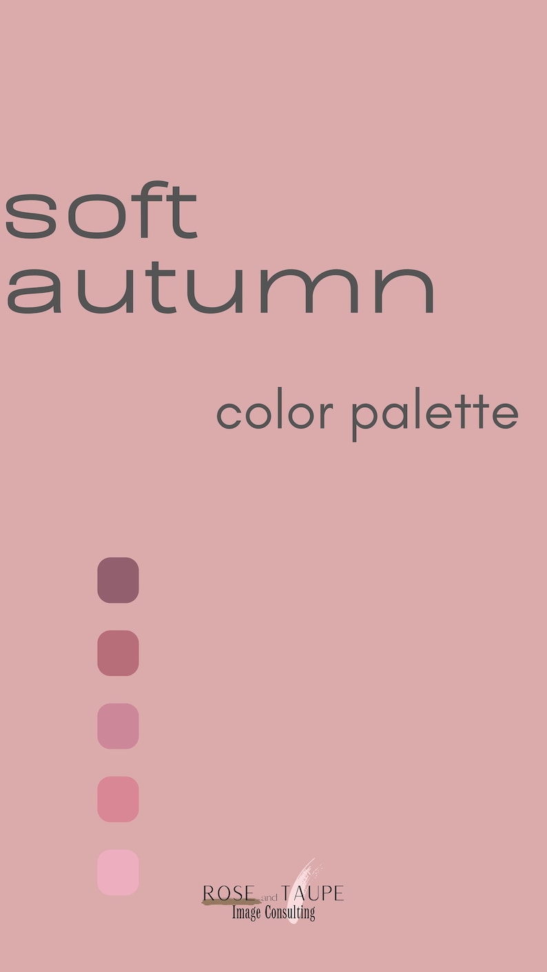 Soft Autumn Digital Color Palette Color Analysis Muted Autumn Color ...