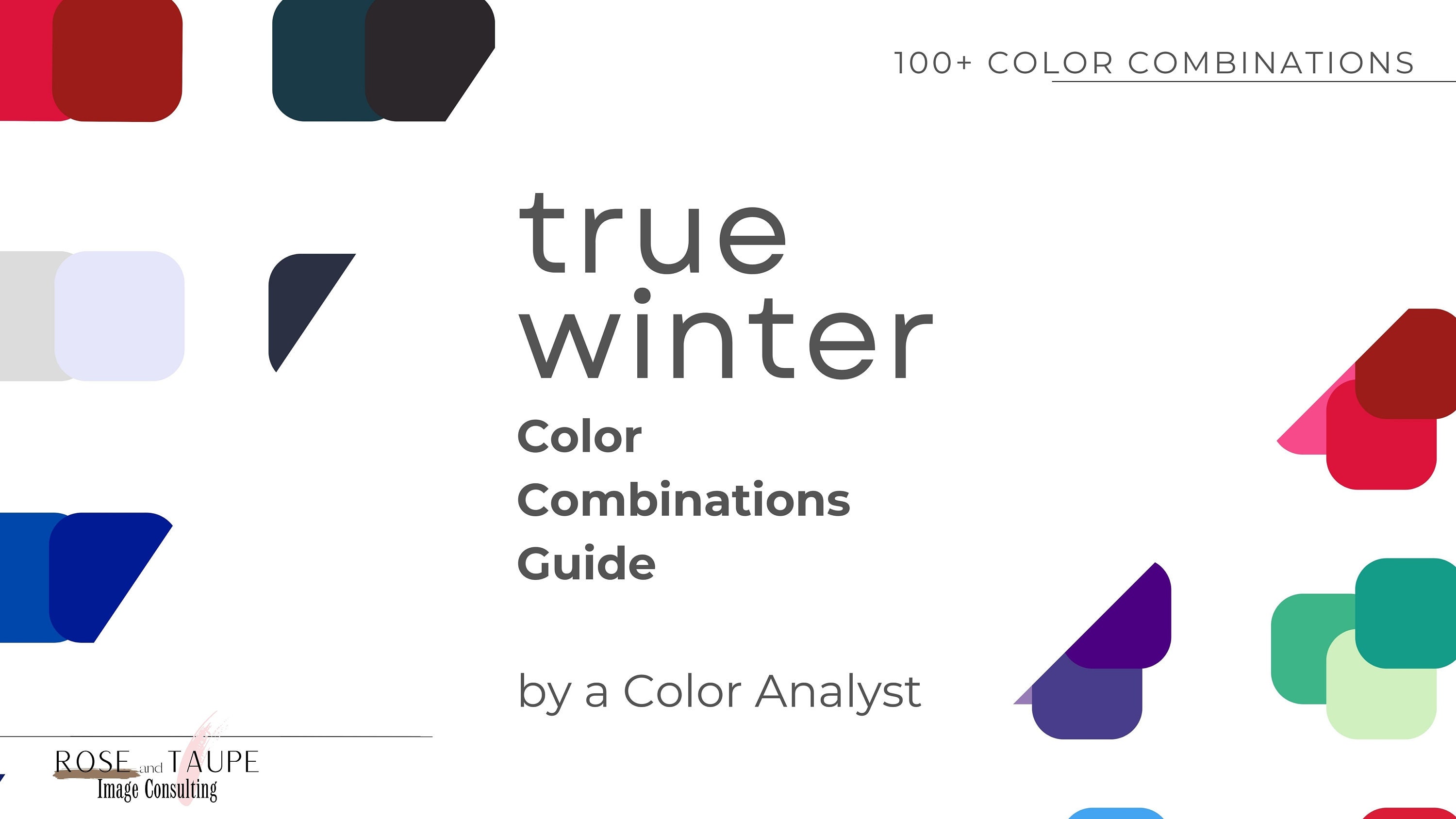True Winter Color Combinations Guide Color Analysis Cool Winter Color ...