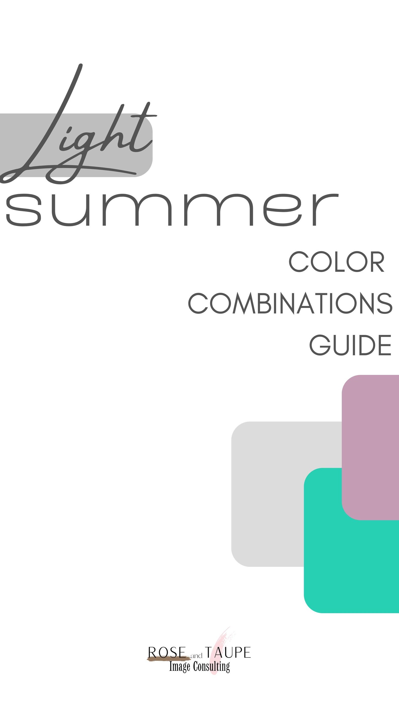 Light Summer Color Combinations Guide Color Analysis Light Summer Color ...