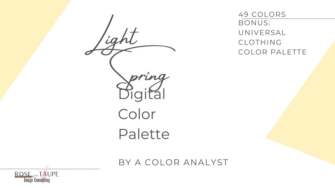 Light Spring Digital Color Palette Color Analysis Spring Color Swatch ...