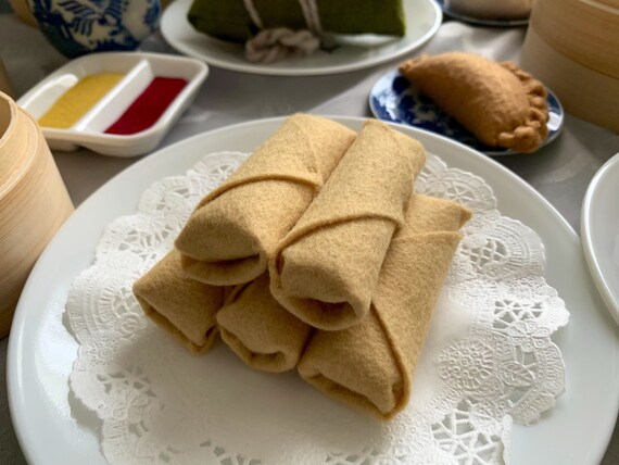 Spring Rolls Egg Dim Sum Pretend Play Felt Food Chinese - Etsy