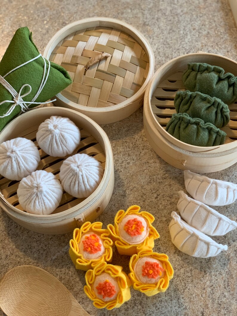 Veggie Dumpling Dim Sum Pretend Play Felt Food Yum Cha - Etsy