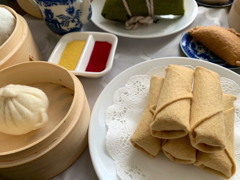 Spring Rolls Egg Dim Sum Pretend Play Felt Food Chinese - Etsy