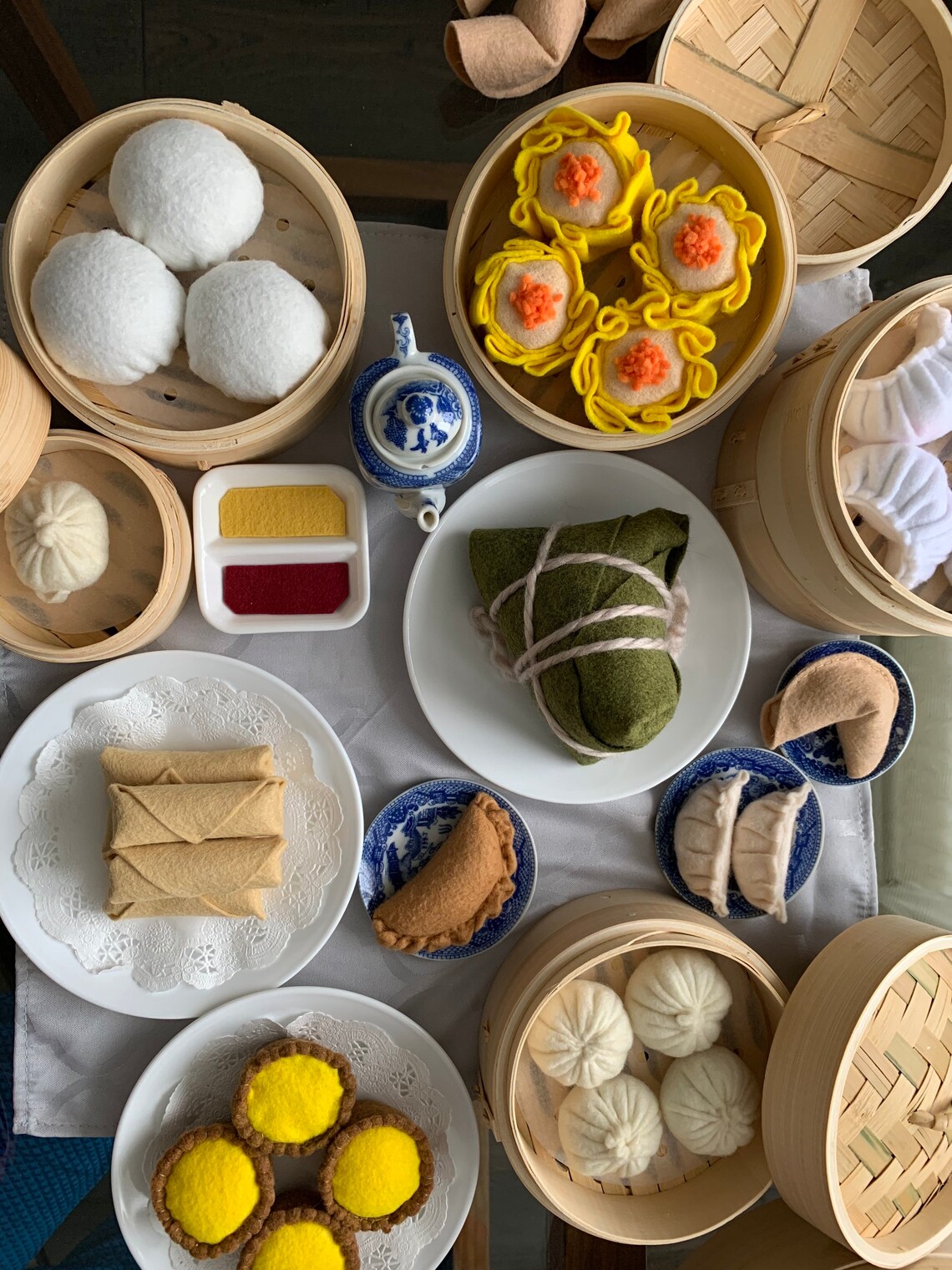 Spring Rolls Egg Dim Sum Pretend Play Felt Food Chinese - Etsy