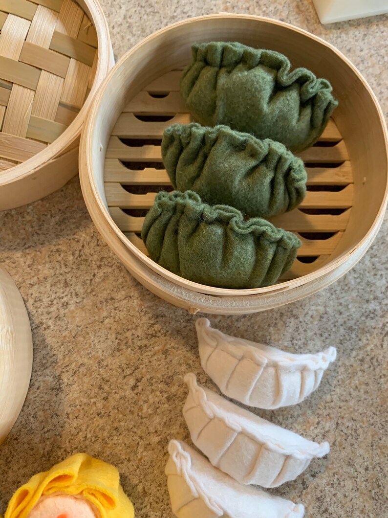 Veggie Dumpling Dim Sum Pretend Play Felt Food Yum Cha - Etsy
