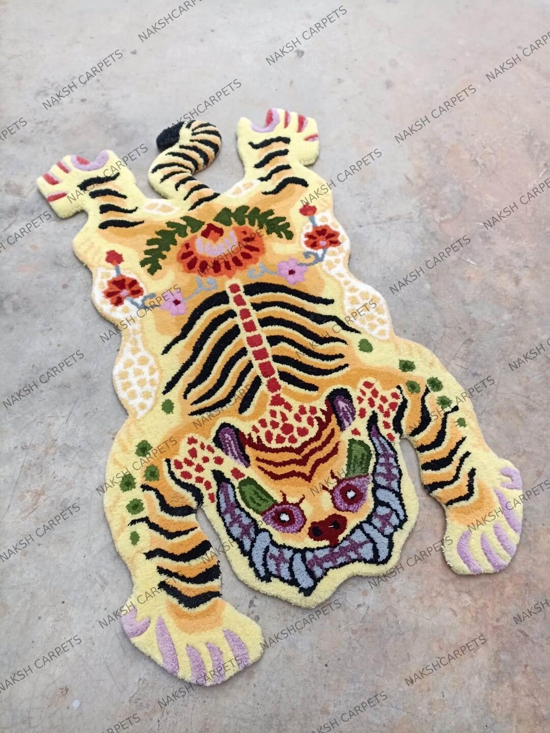 Tibetan Tiger Rug New Pattern Animal Printed Hand Tufted Rug Carpet for ...