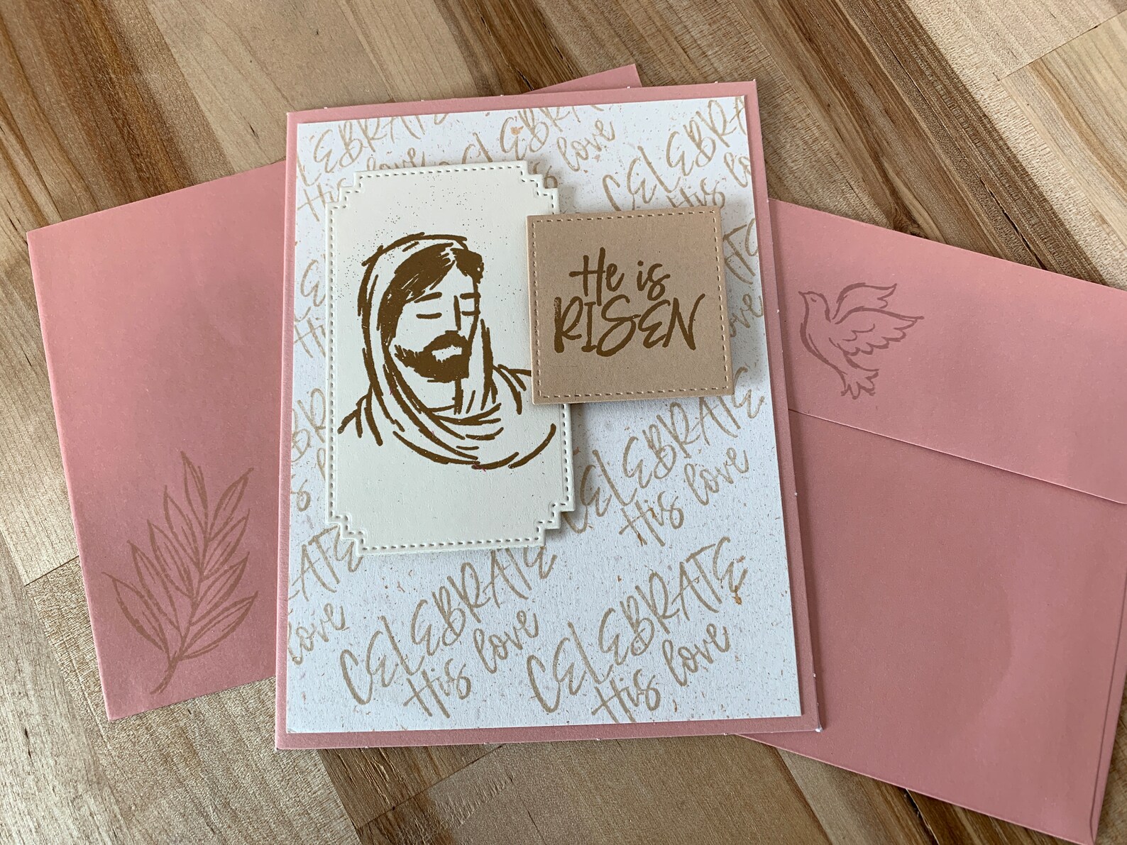 Religious Easter Cards, Handmade Easter Cards, Set of 3 Handstamped ...