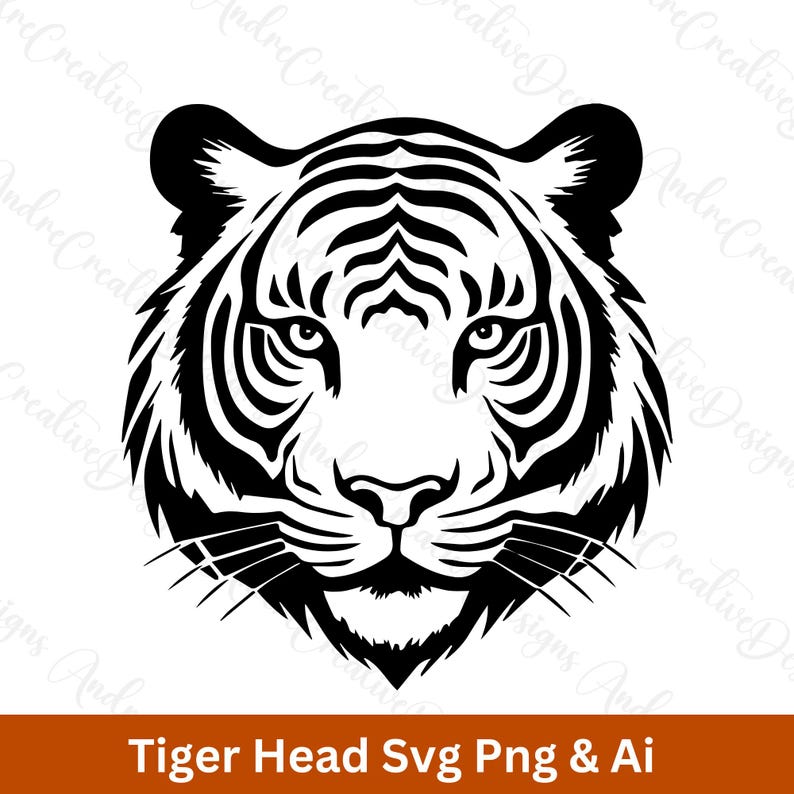 Tiger Head SVG | Tiger Face Svg | Wild Animal Face | Jungle Cat Png ...