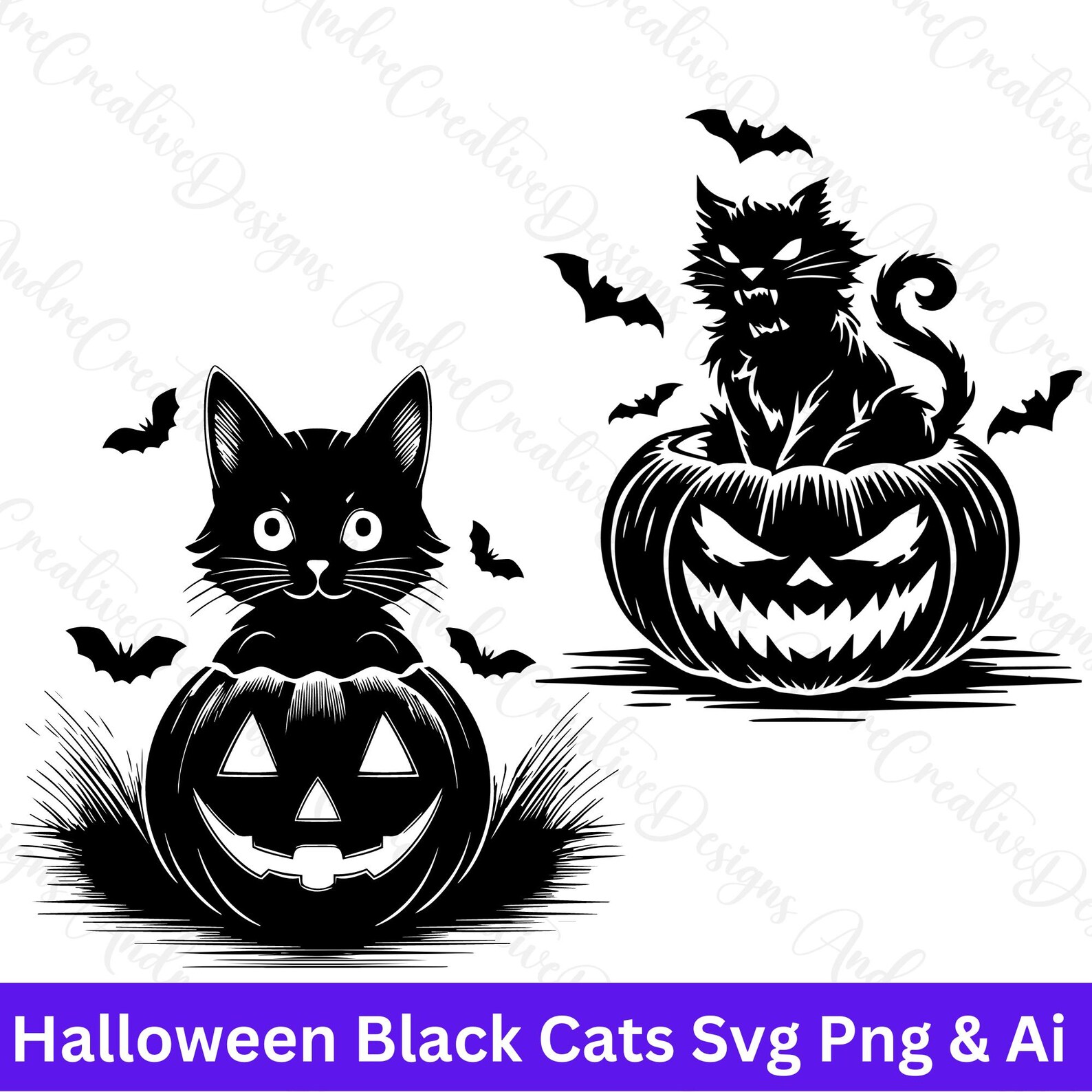 Cute Evil Halloween Cat Svg | Pumpkin Spooky Season Png Svg | Halloween ...