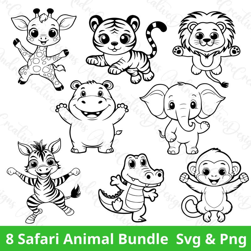 Jungle Animals Svg - Etsy