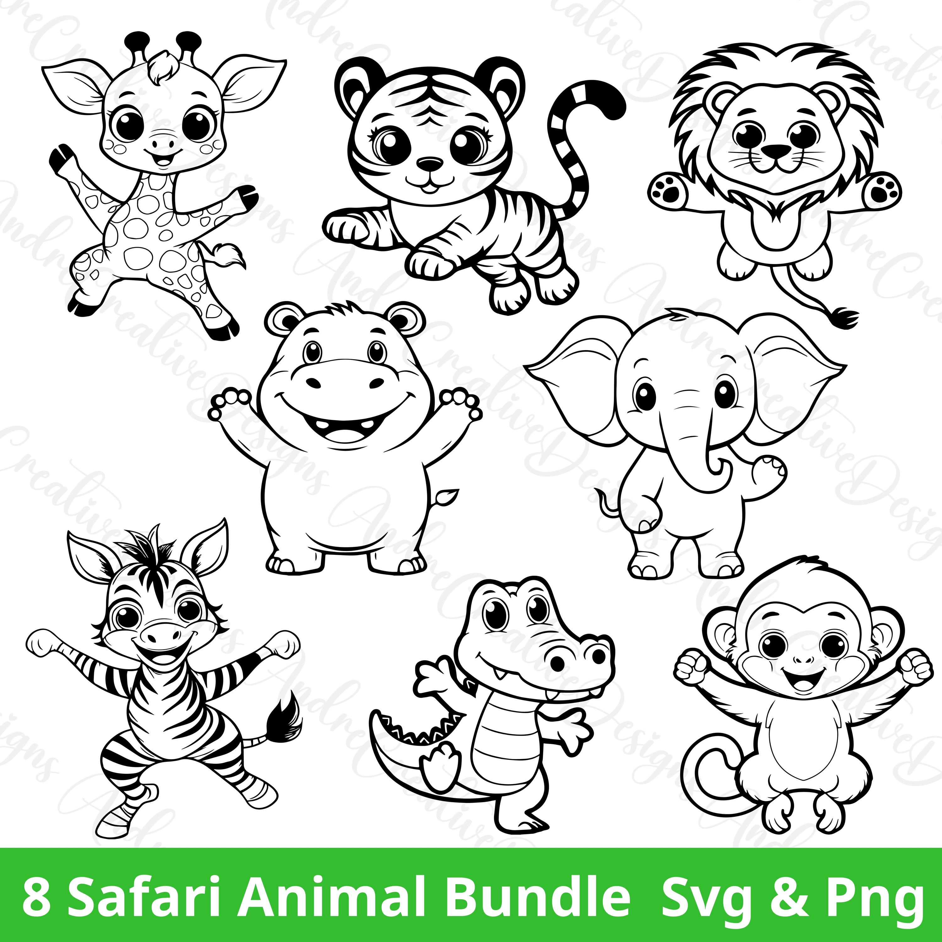 Safari Animal Svg Baby Animal Png Jungle Animal Svg Safari Animal ...