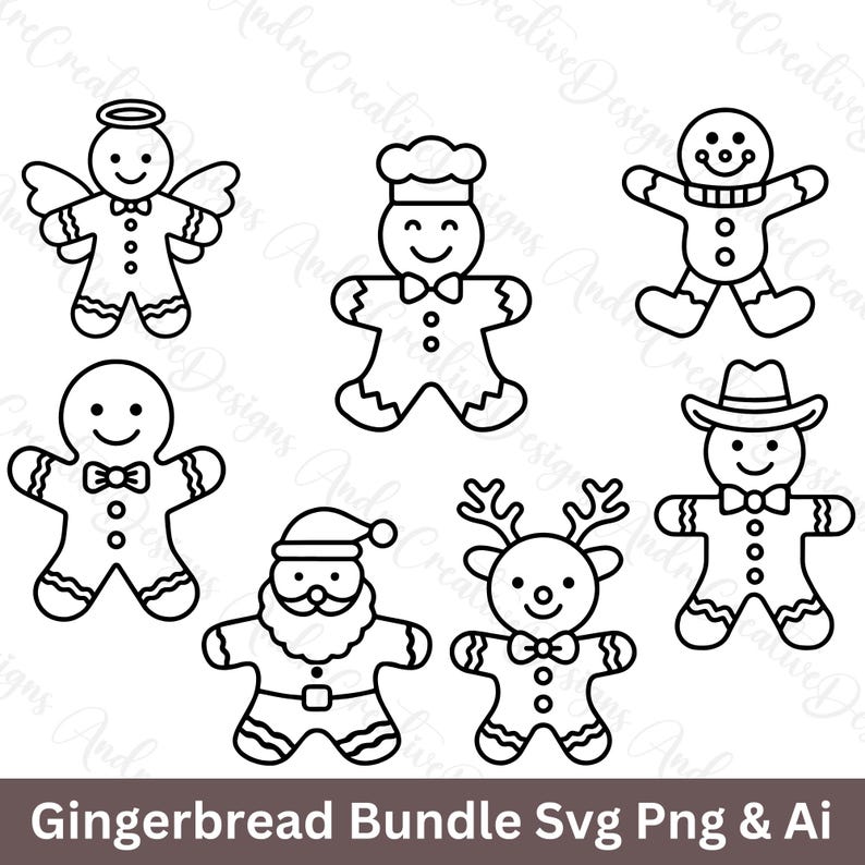 Gingerbread Man Svg Png | Christmas Svg | Cookies Svg | Gingerbread ...