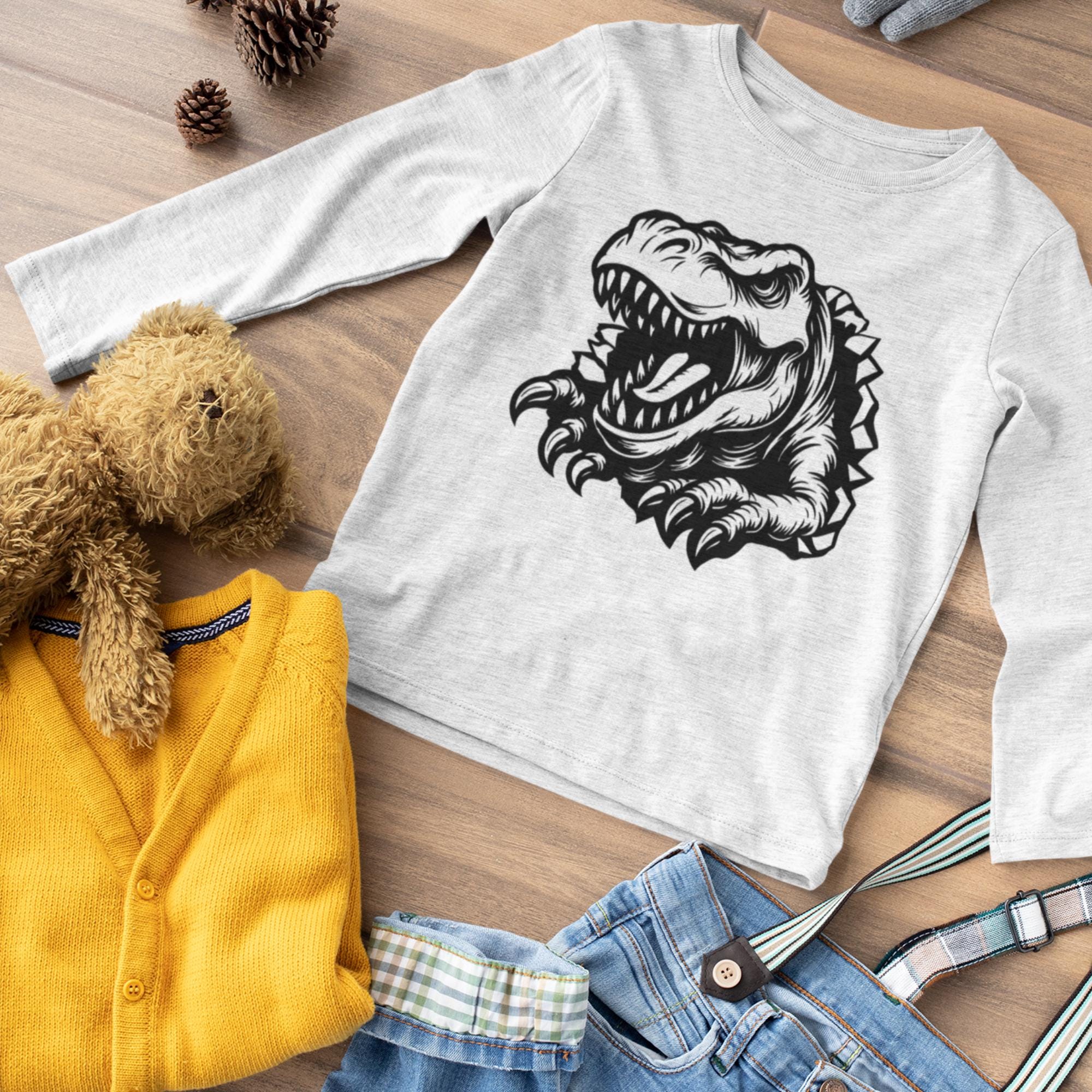 Tyrannosaurus Rex SVG, Dino Scratch Design, T-rex Cut File, Dinosaur ...