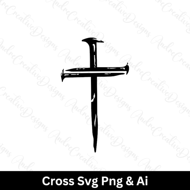 3 Nails Cross Svg - Etsy