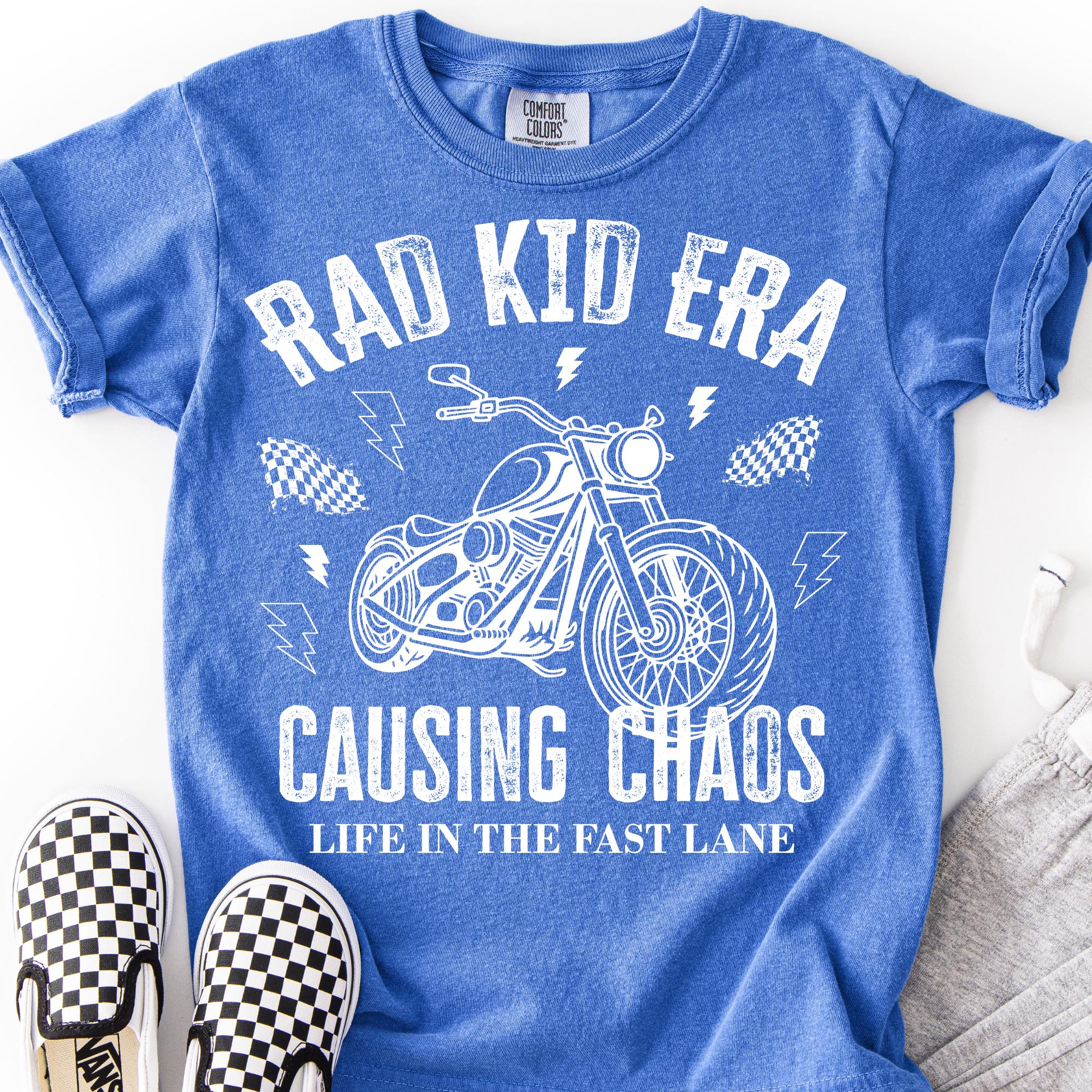 Rad Kid Era SVG PNG: Trendy Cool Kid Design | Edgy Boy Motorcycle Shirt ...