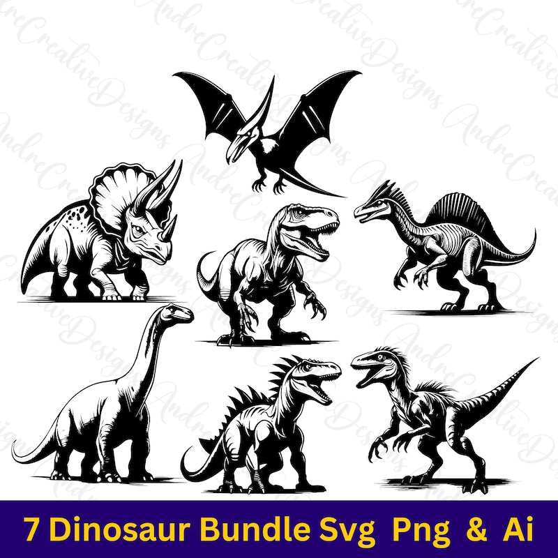 Dinosaur Svg - Etsy