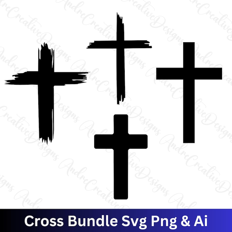 Cross SVG Bundle, Cross Svg Png, Religious Crosses Svg, Black Crosses ...