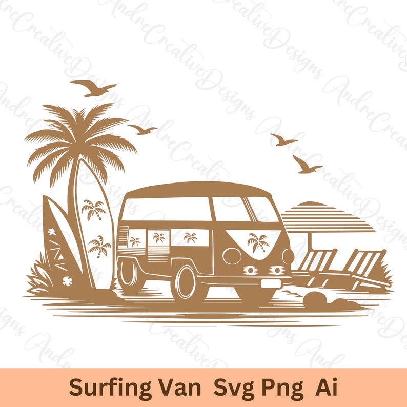 Beach Life Svg | Retro Van Svg | Surfing Van Svg | Vintage Van Svg ...