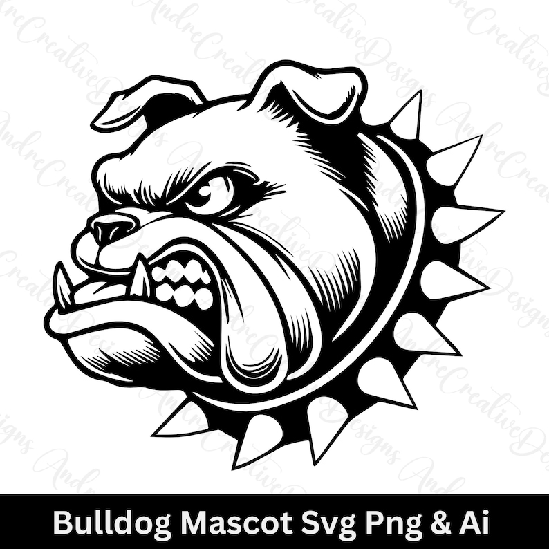 Bulldog Mascot Svg Png | Bulldog Clip Art | | Bulldog Mom Svg | Bulldog Head | Instant Download ...