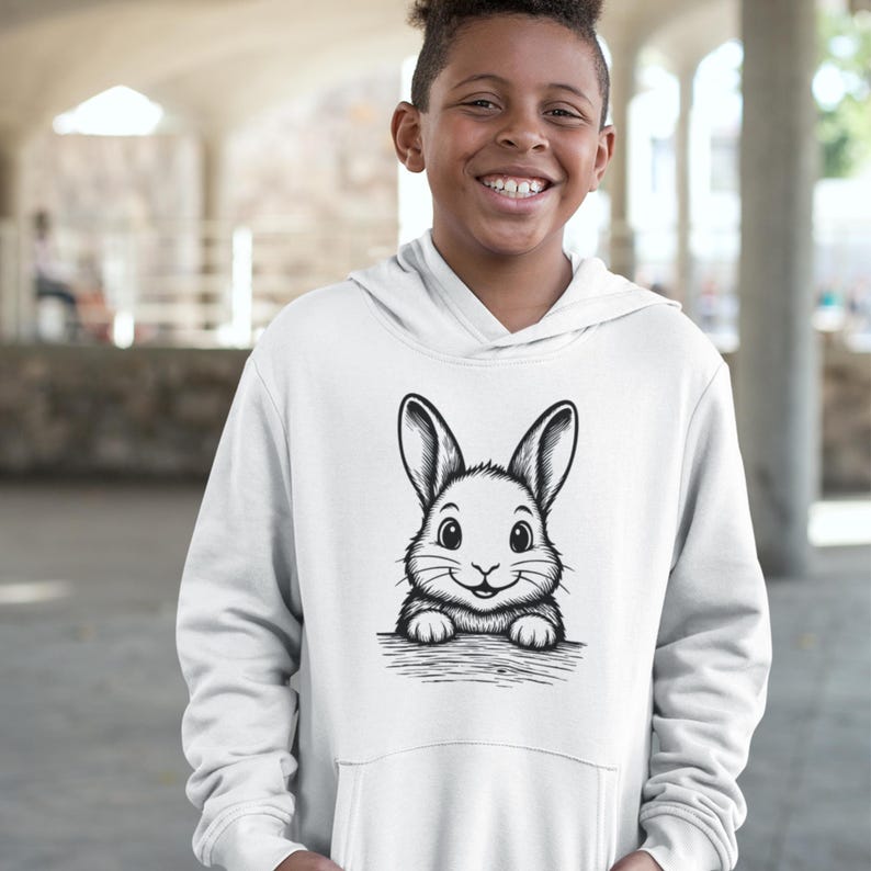 Easter Bunny Clipart, Peeking Bunny Face SVG, Rabbit SVG for Cricut ...