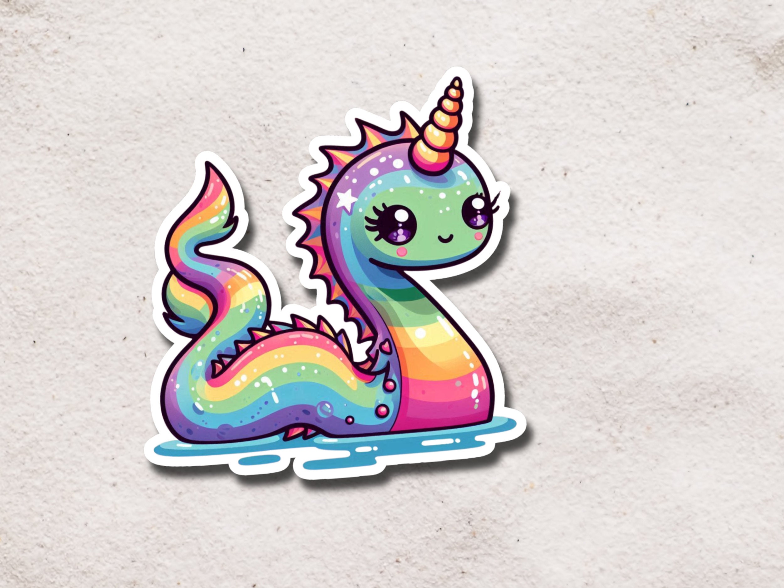 Cryptid Cuties Stickers nessie Inspired by Lisa Frank // Loch Ness ...