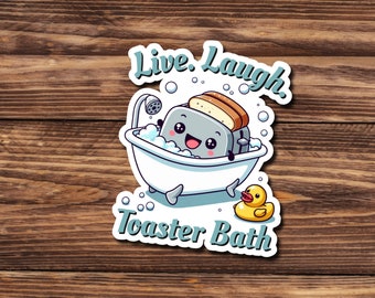 Live, Laugh, Toaster Bath Stitch, Completed Cross Stitch, Snarky Stitch ...