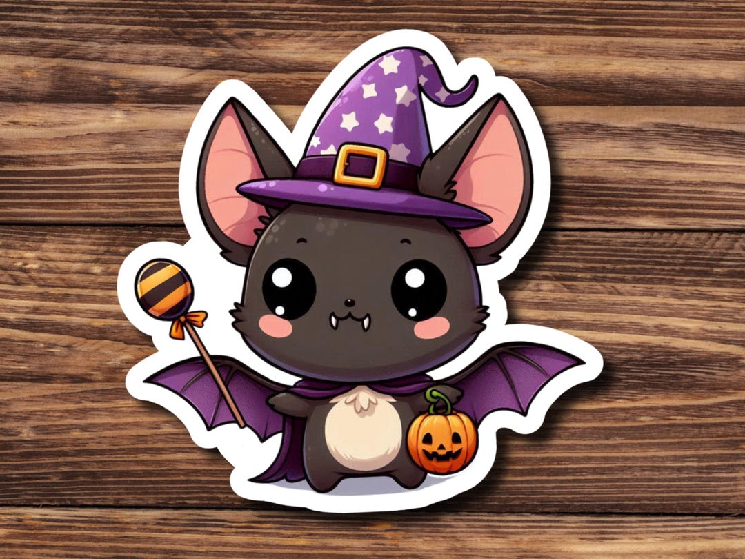 Bitsy Bat Sticker / Vinyl Sticker / Halloween - Etsy