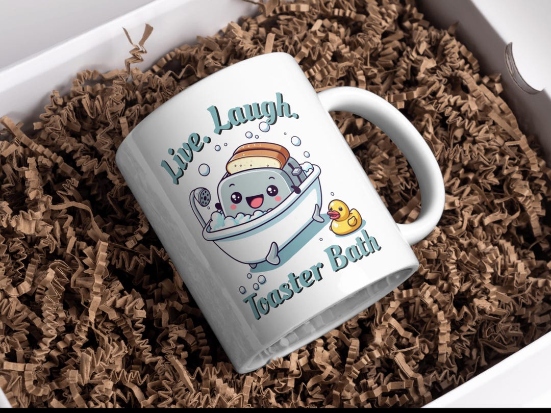 Live, Laugh, Toaster Bath Mug (15 Oz) - Etsy