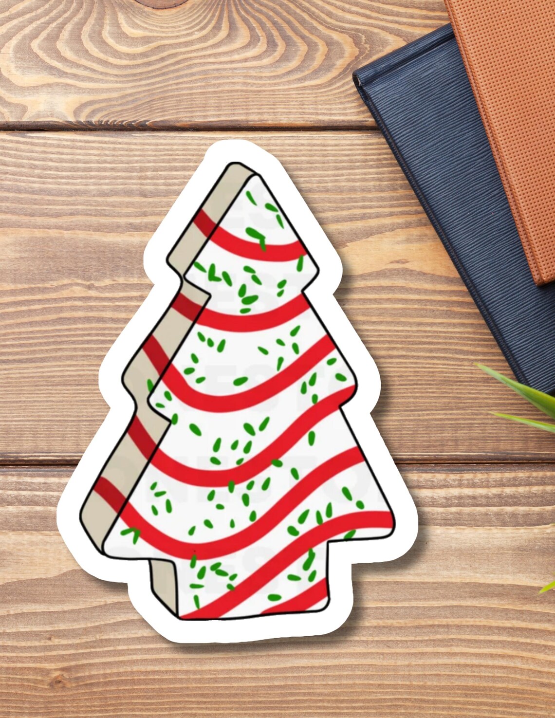 Christmas Tree Cake Sticker | Little Debbie Inspired - Etsy