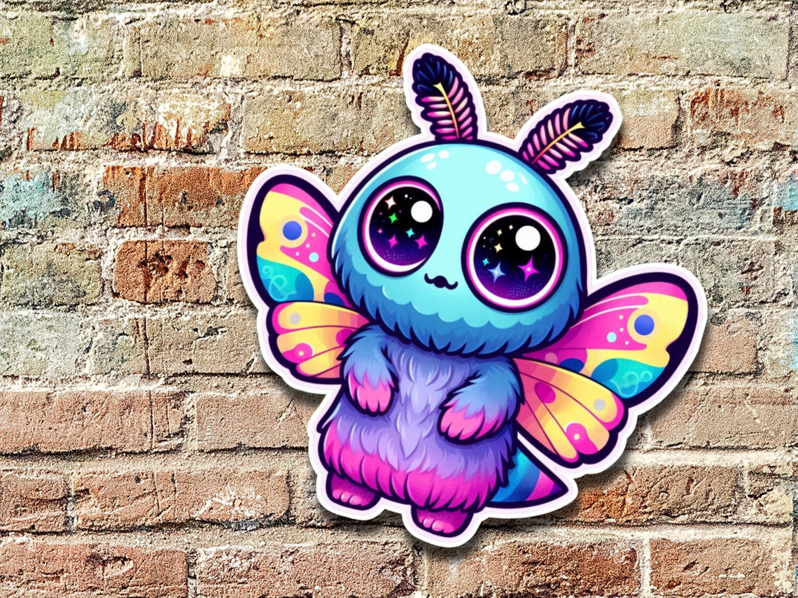 Cryptid Cuties Stickers mothman Inspired by Lisa Frank // Mothman ...