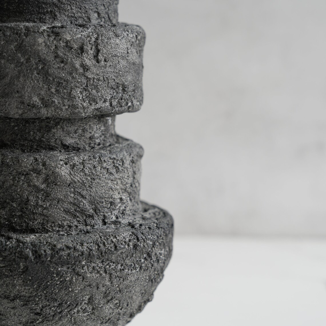 Closed Form Concrete Sculpture "dark Stone #002" - Etsy