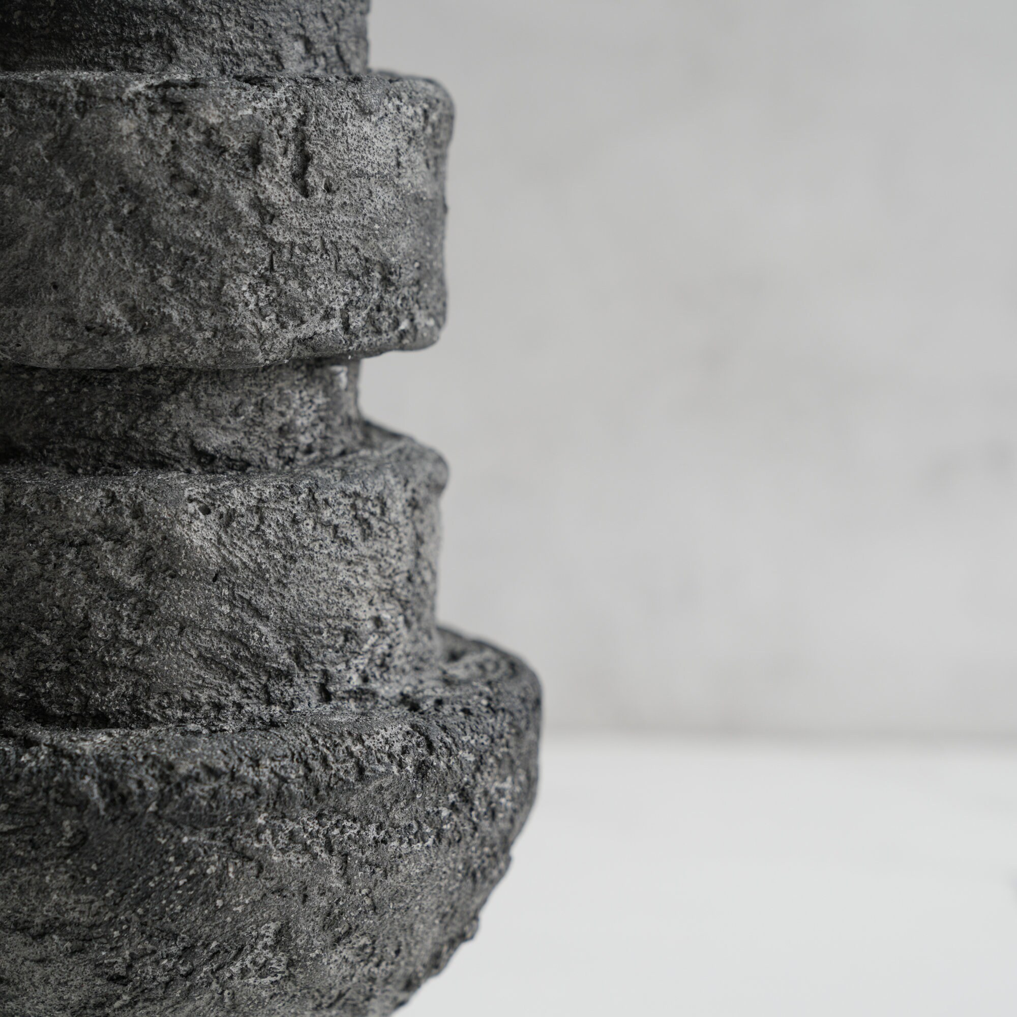 Closed Form Concrete Sculpture "dark Stone #002" - Etsy