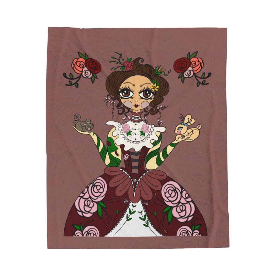 Sick Princess Plush Blanket With Floral Design, Cozy Throw for Home ...