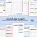 Colorful Homeschool Planner, Academic Weekly Organizer, Student Agenda ...