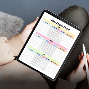 Kids Chore Chart, Personalized Daily Routine Tracker, Children's Reward ...