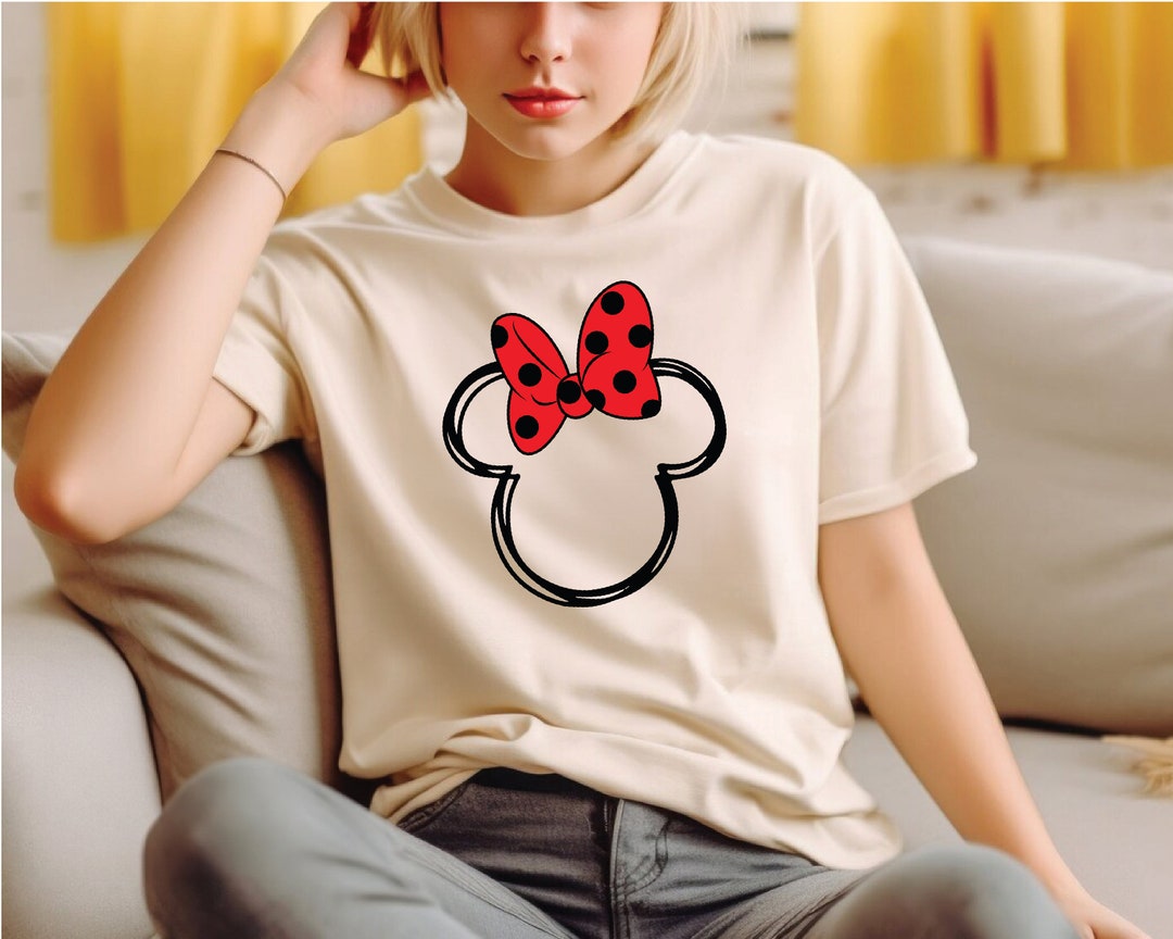 Minnie Shirt With a Bow, Disney Minnie Shirt, Minnie T-shirt, Minnie ...