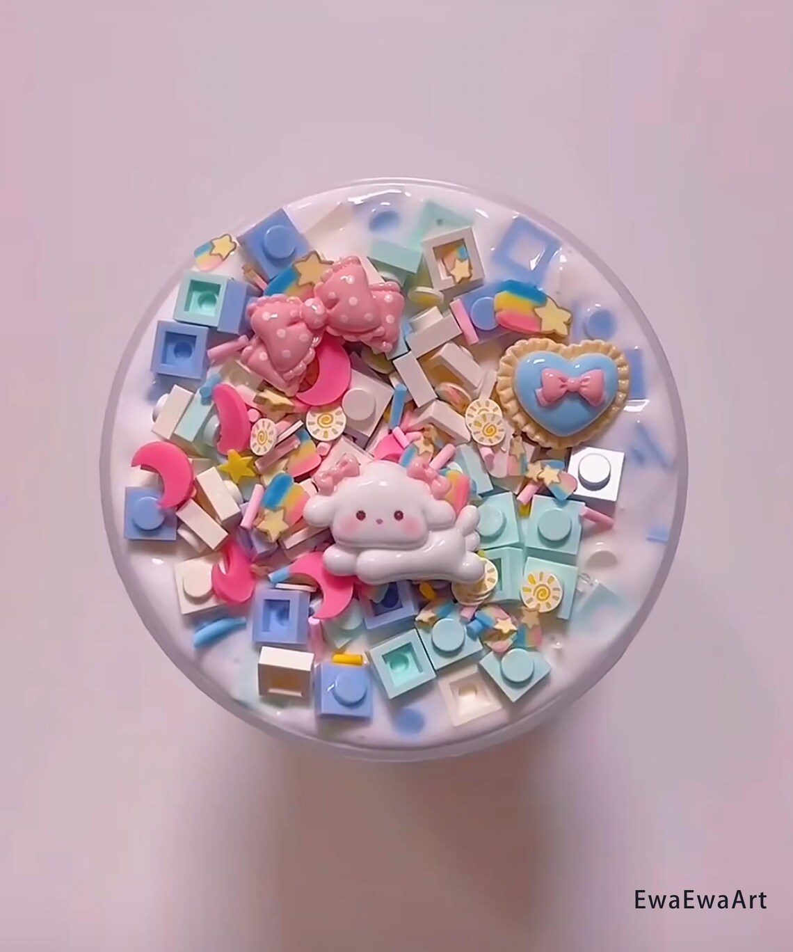 Bunny Slime DIY Slime Fluffy Slime Cute Slime Stretch Slime Stress ...