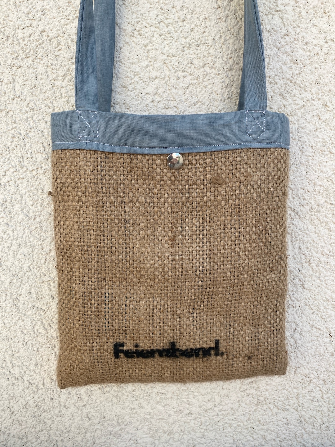Upcycling Shoulder Bag Made of Sustainable Jute Fabric, Environmentally ...