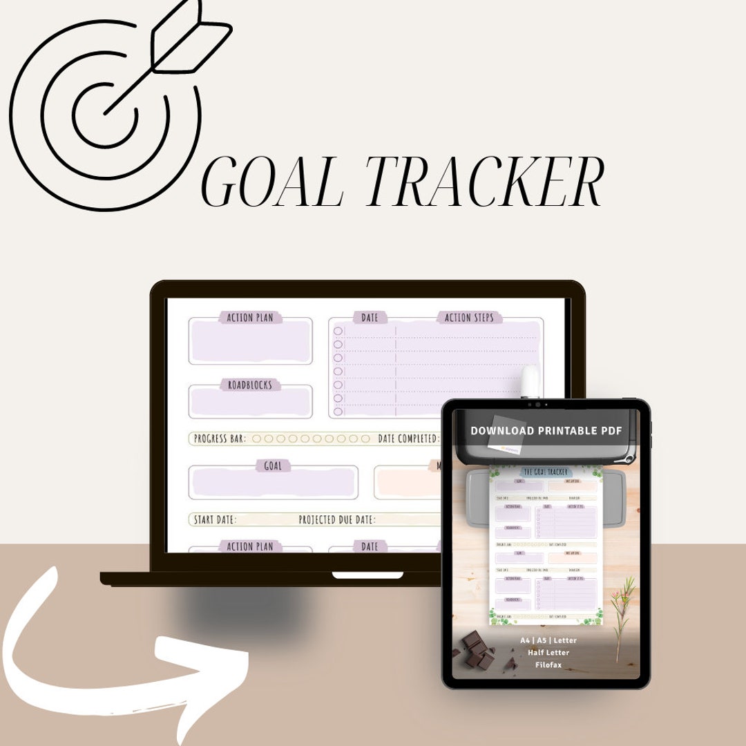 Personal Goal Tracker Achieve Your Goals Stay Motivated Easy-to-use ...